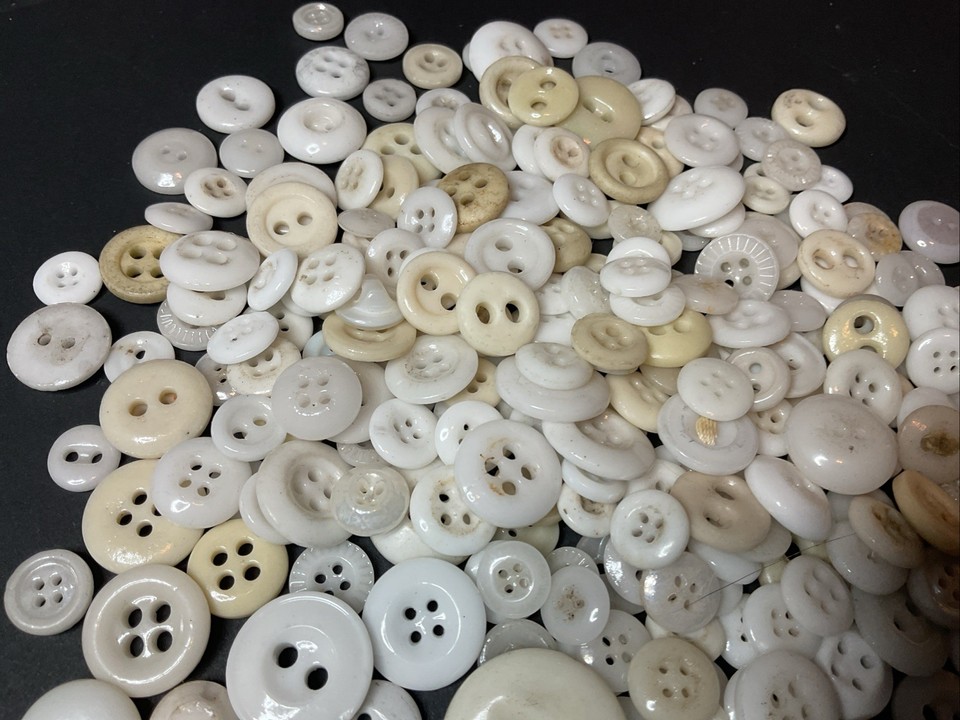 Vintage White China Buttons | eBay