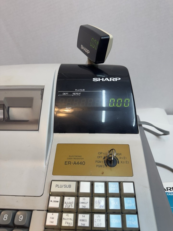 SHARP ER-A440 ELECTRONIC CASH REGISTER WITH PAPER | eBay