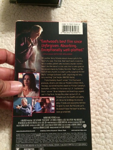 Blood Work (VHS, 2002) 85392323937| eBay