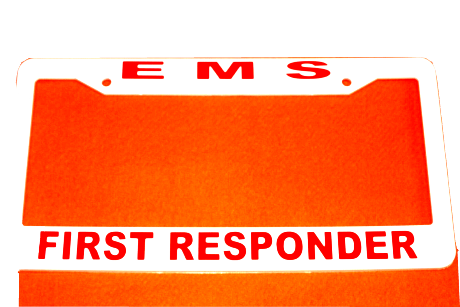 License Plate Frame, Polished ABS, EMS/First Responder-#0001RW | eBay