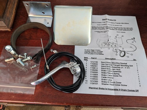 Minibike Brake Band Kit, W/Clutch Cover, mini bike, go cart, Predator ...
