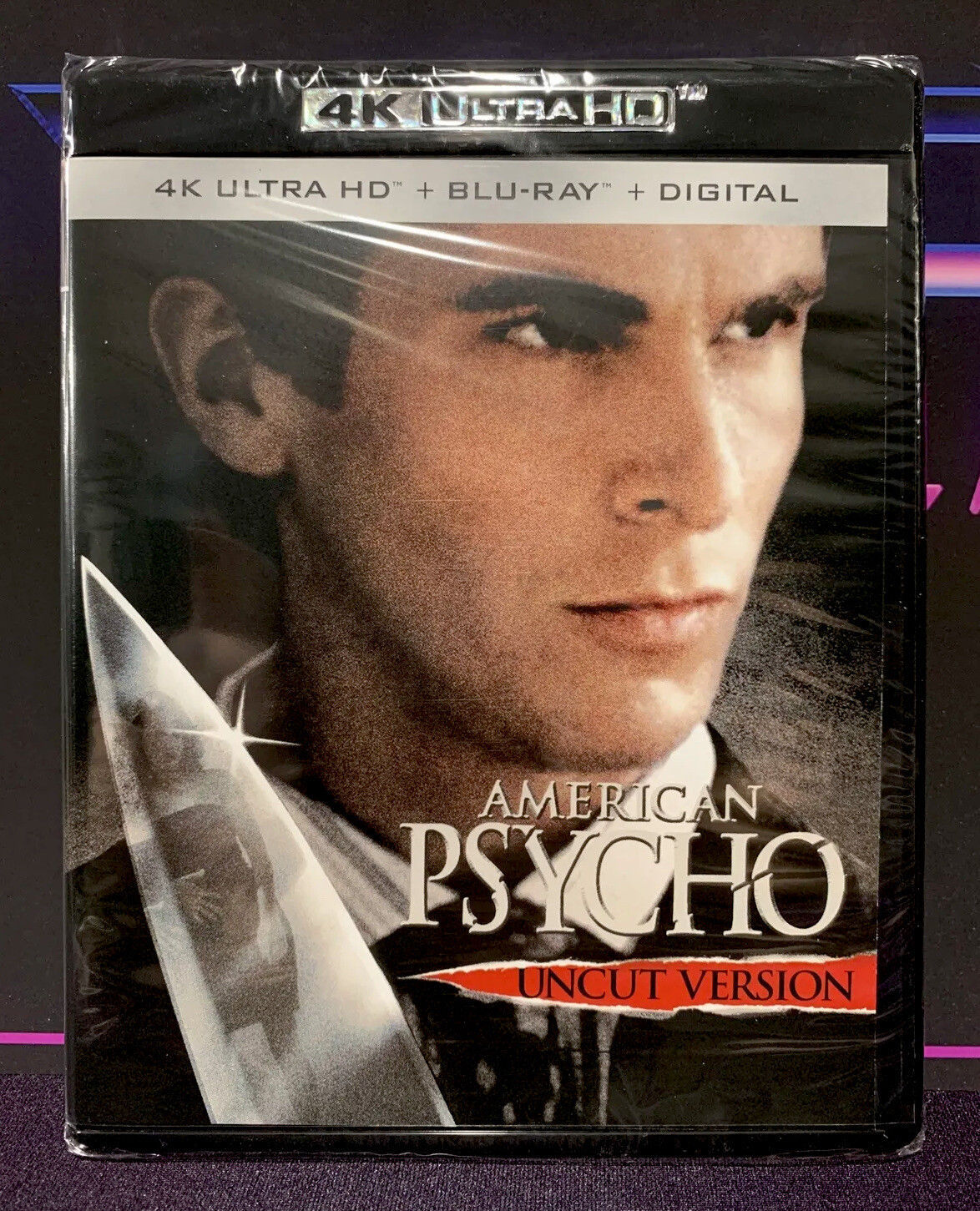 AMERICAN PSYCHO ~ 4K Ultra HD + Blu-ray + Digital + Rare OOP Slipcover ...