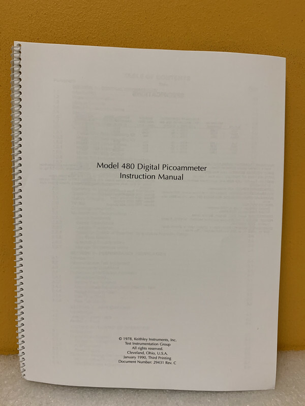 Keithley 29431 Model 480 Digital Picoammeter Instruction Manual | eBay