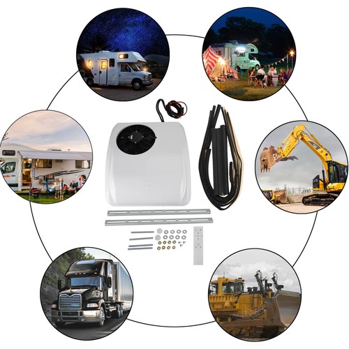 RV Air Conditioner Heat Pump Camper Non-Ducted Rooftop AC Heater ...