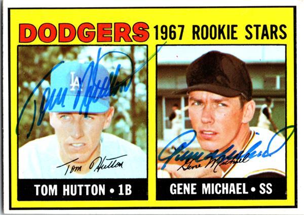 Gene Michael & Tom Hutton autographed Baseball Card (Dodgers) 1968 ...