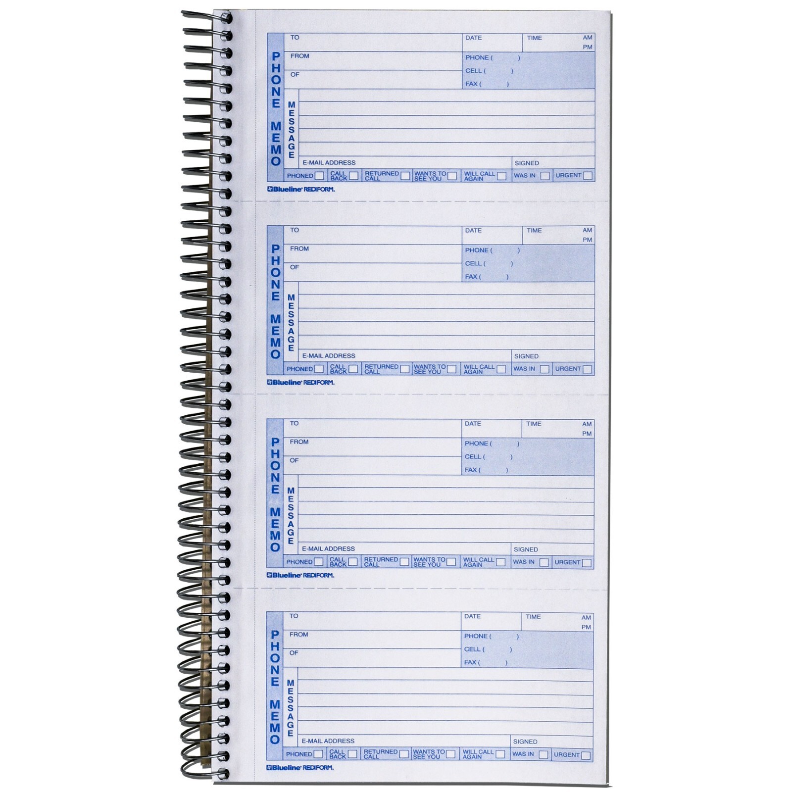 Rediform 50-076 Phone Message Book, 2-Part, 400 Messages, 11 x 5-5/8 ...