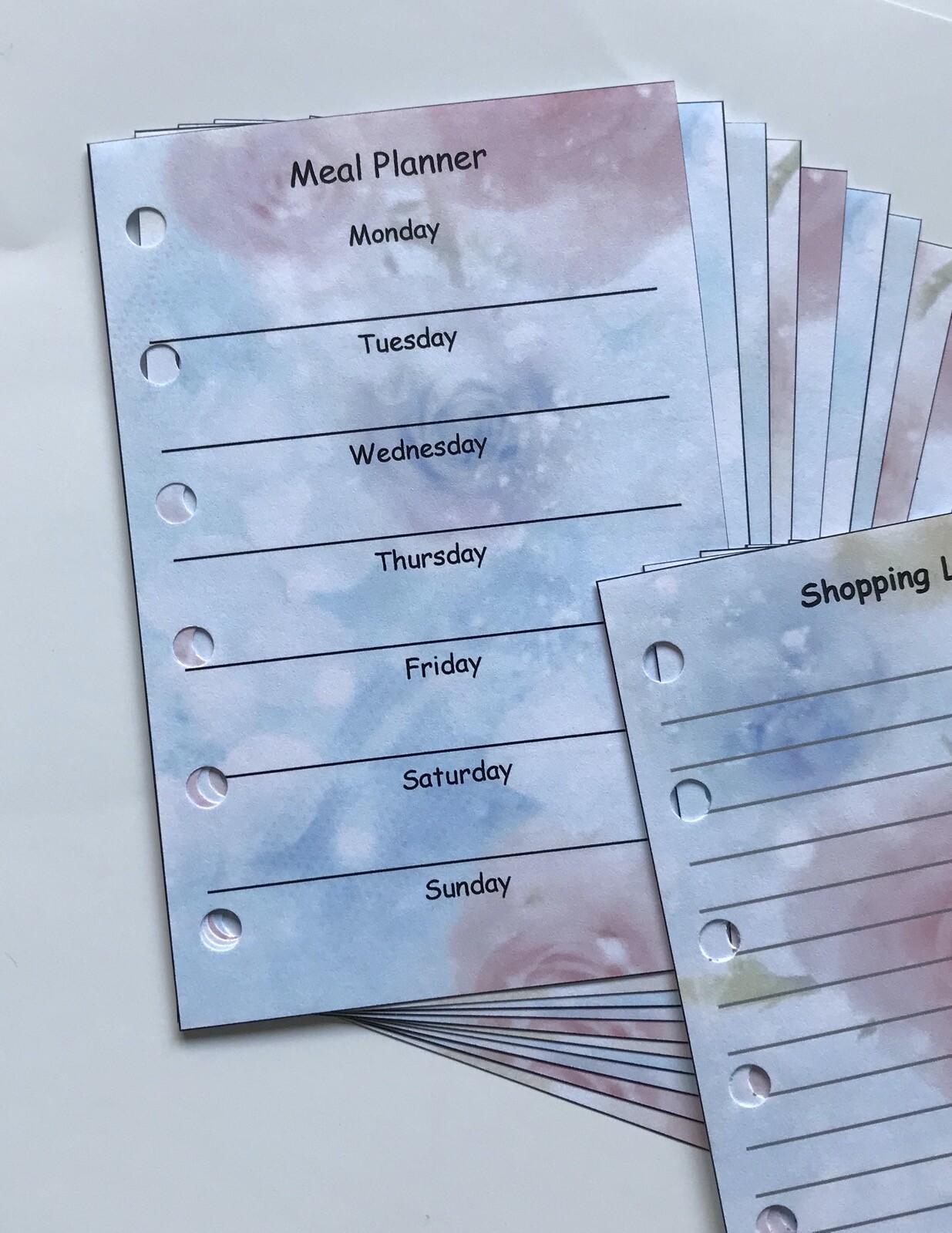 Filofax Pocket Sized Paper Set in a Rose Design - Complete Paper Pack ...