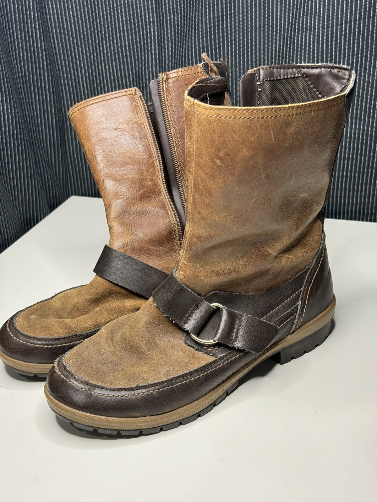 Merrell Emery Womens Sz 7 J42444 Brown Leather Buckle Zip Up Boots. See ...