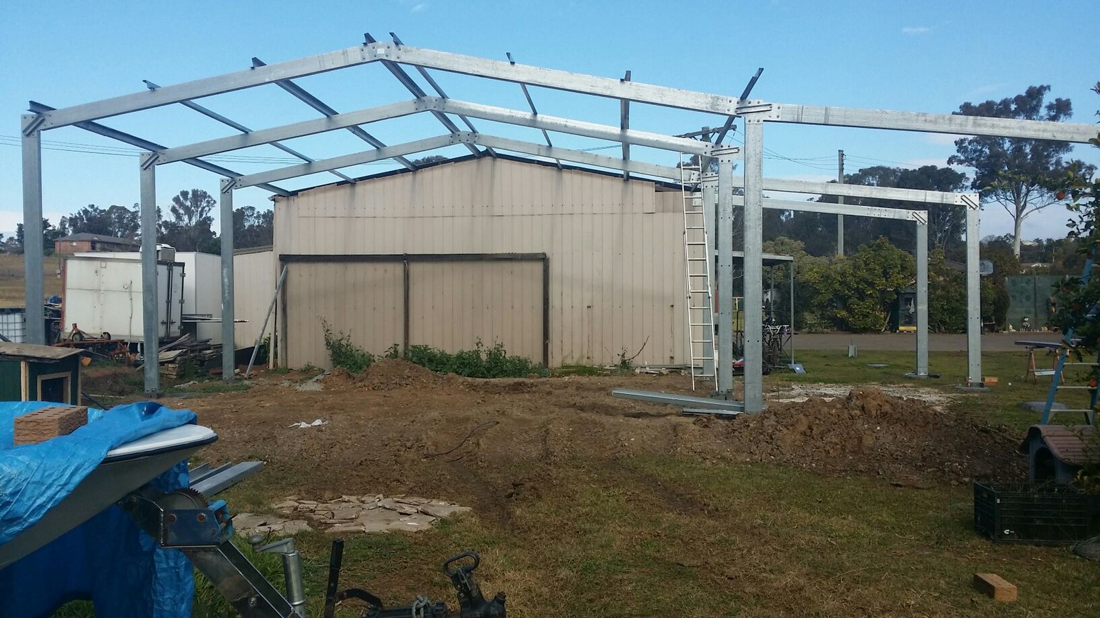 Lean-to Shed 8inch/200mm C Section Purlin Bracket Set-Garage-Farm-Steel ...