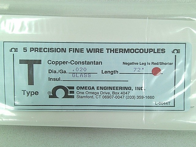 OMEGA 5TC-GG-T-24-72 PRECISION FINE WIRE THERMOCOUPLE - 5PK - NEW- for ...