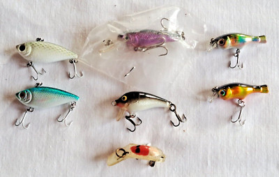 LOT Rapala Mini Fat Rap 3 Crankbait Silver 1ea and 6ea Small Reflective ...