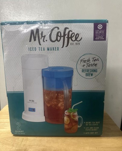 NEW Mr. Coffee Iced Tea Maker with Pitcher 2 Quarts Model TM1 Blue ...