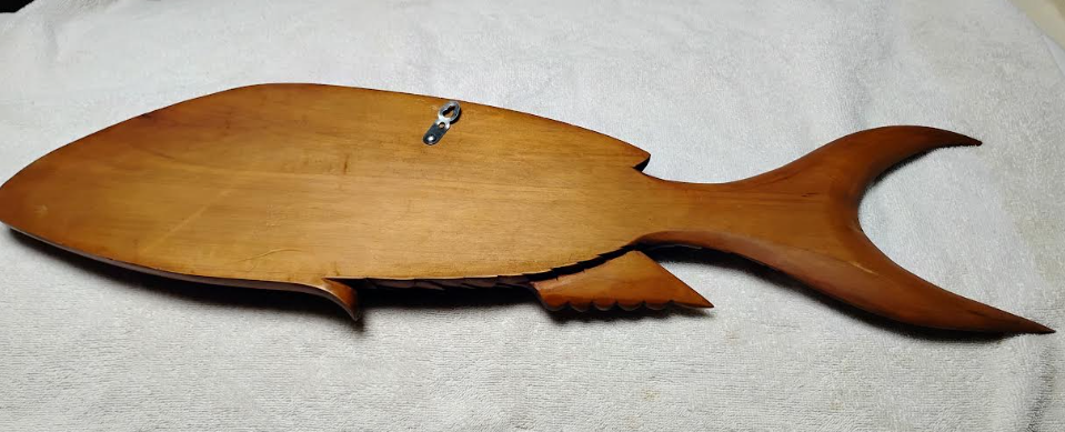 Large Carved Teak Wood Fish | eBay UK