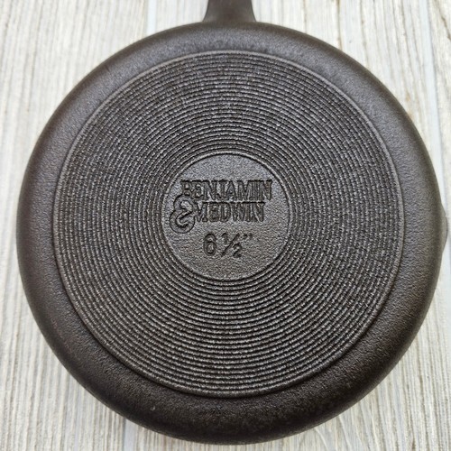 Benjamin & Medwin Cast Iron Skillet 6.5 Inch Vintage Cookware Restored ...
