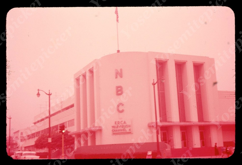 sl10 Original slide 1957 Los Angeles NBC Channel 4 Television Studio ...