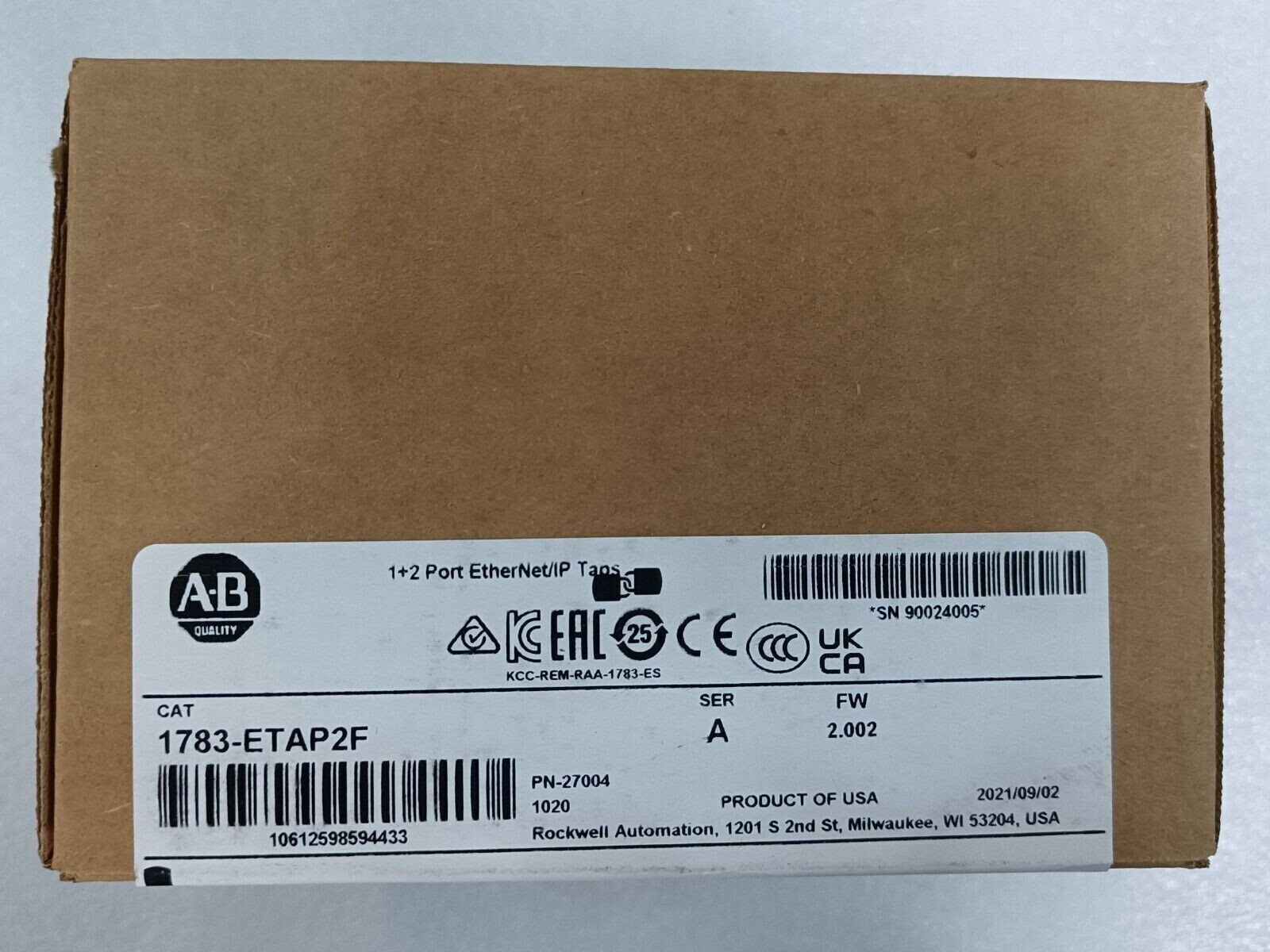 New Factory Sealed AB 1783-ETAP2F Ser A Stratix 5950 EtherNet/IP Tap ...