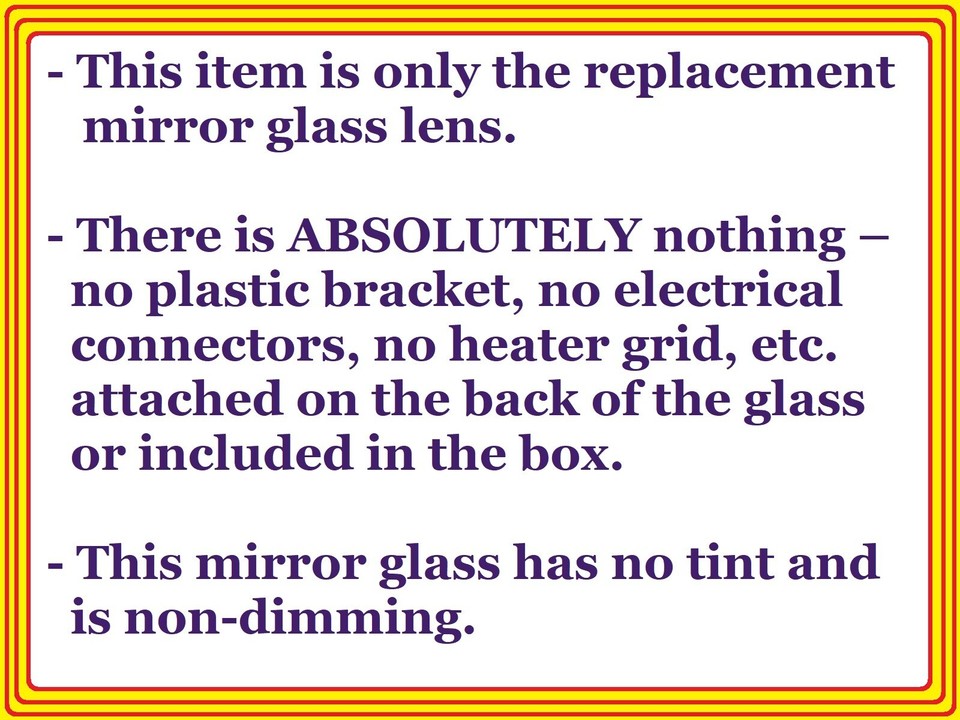 NEW MIRROR GLASS FOR 1992-2000 LEXUS SC300 SC400 + Full Adhesive ...