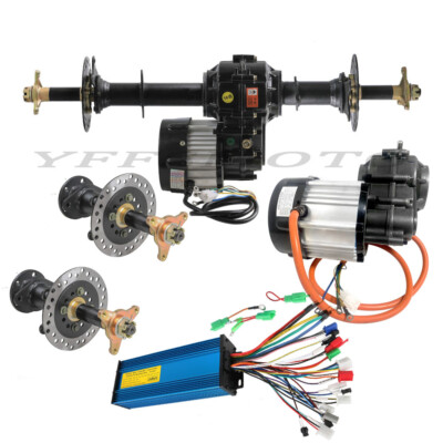 Go Kart Rear Differential Axle Kits 1000W 1500W Motor for ATV Quad ...