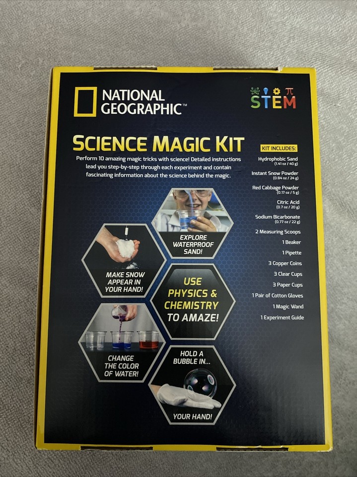 NATIONAL GEOGRAPHIC Science Magic Kit Chemistry with 10 Amazing Magic ...