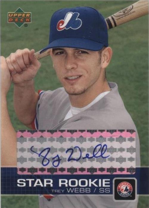 2003 Upper Deck Prospect Premieres - Autographs Trey Webb #P60 (AU, RC ...
