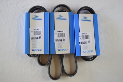 Dayco AC/PWR/ALT 4PK1080-5PK862-4PK870 Belt Set Fits: 97-04 Toyota ...