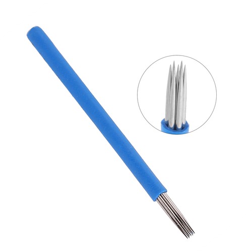 50Pcs/Box EyebrowTattoo Shader Microblading 7R Round Needle Semi ...