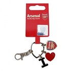 Arsenal FC Keyring Badge Bag Charm Door Key Bottle Opener Torch Leather ...
