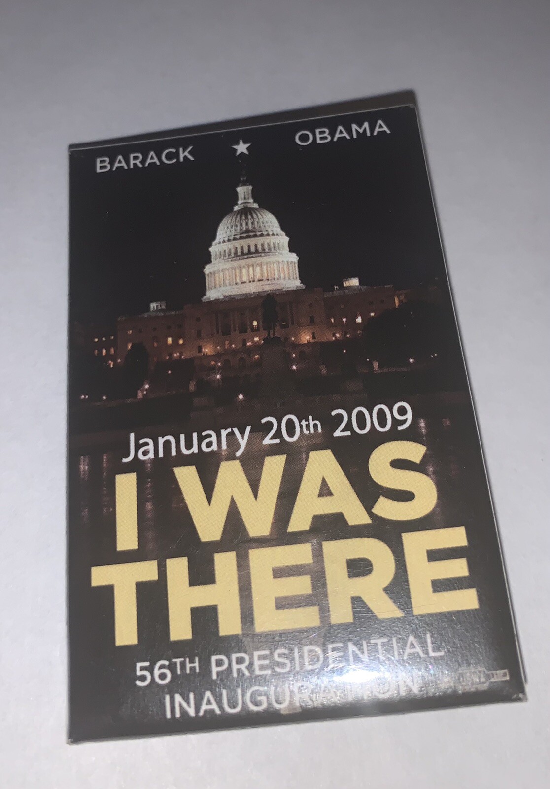 I Was There OBAMA Inauguration Night TIME Rectangle Button - 1-3/4" x 2 ...
