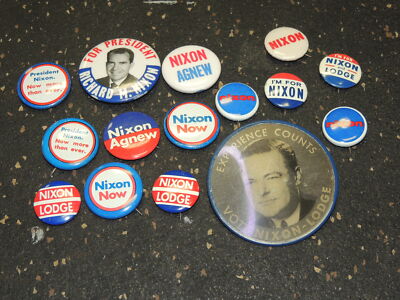 Lot of Richard Nixon Political Buttons Pins Vari-Vue Lenticular | eBay