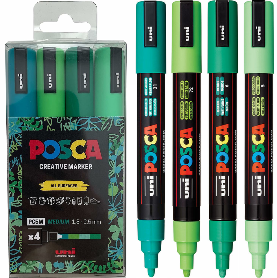 Uni Posca Paint Marker Kits Cases Sets Packs All Options Pastel & Mega ...