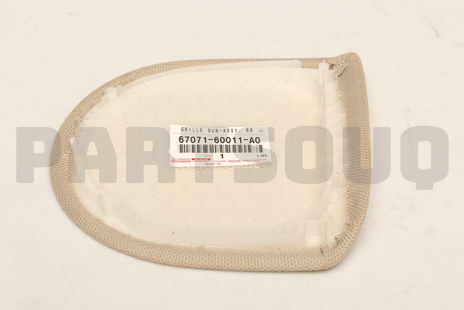 6707160011A0 Genuine Toyota GRILLE, SPEAKER REAR DOOR, RH 67071-60011 ...