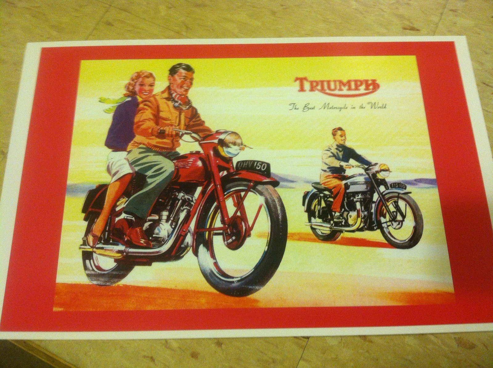 Vintage Triumph Best Motorcycle Poster Advertisement T262 | eBay