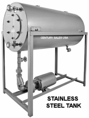 40 GAL STAINLESS BOILER CONDENSATE RETURN TANK W/ BURKS 1HP 10CS5M PUMP ...