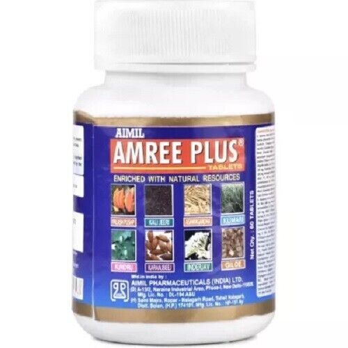 Aimil Amree Plus Tablets (60tab) Pack of 3 Sugar, GI Upset, Ulcers ...