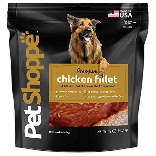PetShoppe Premium Chicken Fillet Dog Treats Made in USA, Only All ...