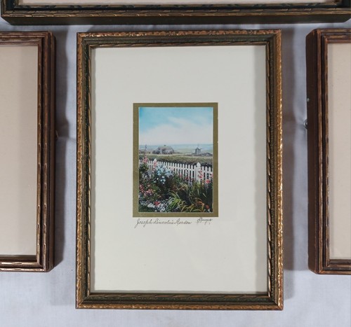 6 Vintage Charles Sawyer Hand Colored Photographs, Lincoln Garden ...