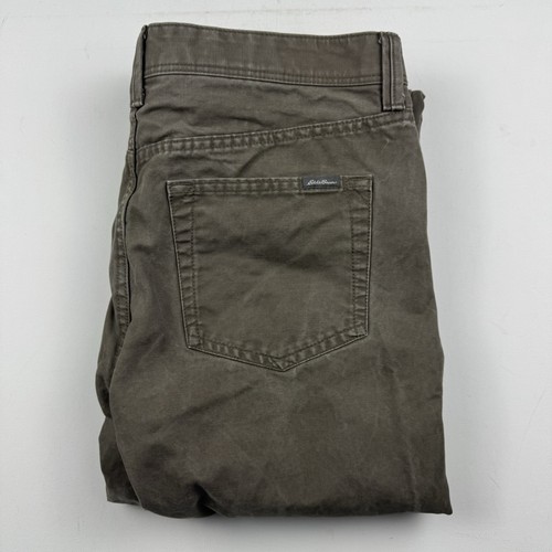 Eddie Bauer Men’s Hiking Jeans Pants Heavy Reinforced Heel Brown 34x34 ...