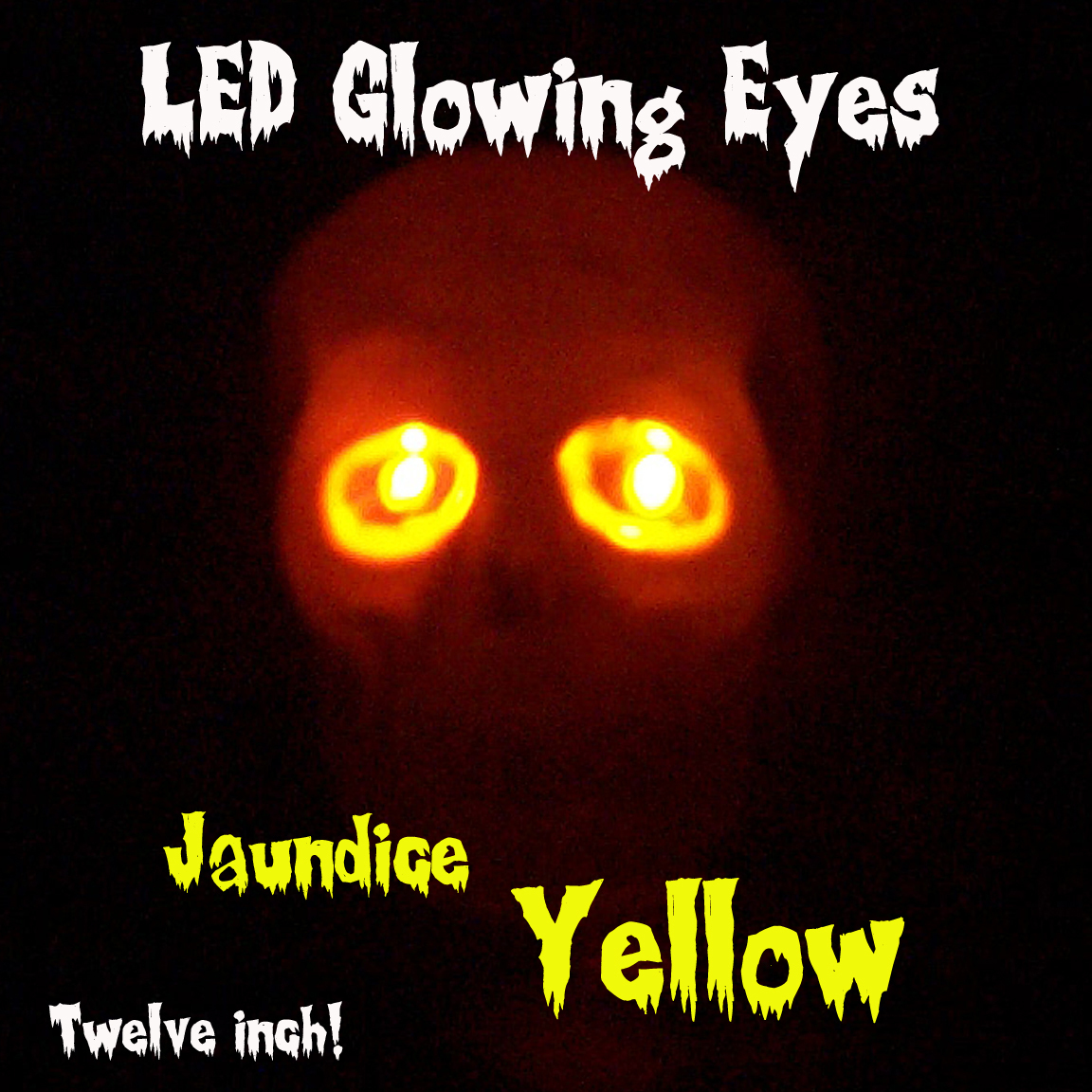 LED GLOWING EYES HALLOWEEN YELLOW 5MM 9 VOLT WIDE ANGLE 9V 12" | eBay