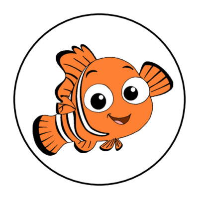 30 NEMO STICKERS ENVELOPE SEALS LABELS 1.5" ROUND CUSTOM MADE | eBay