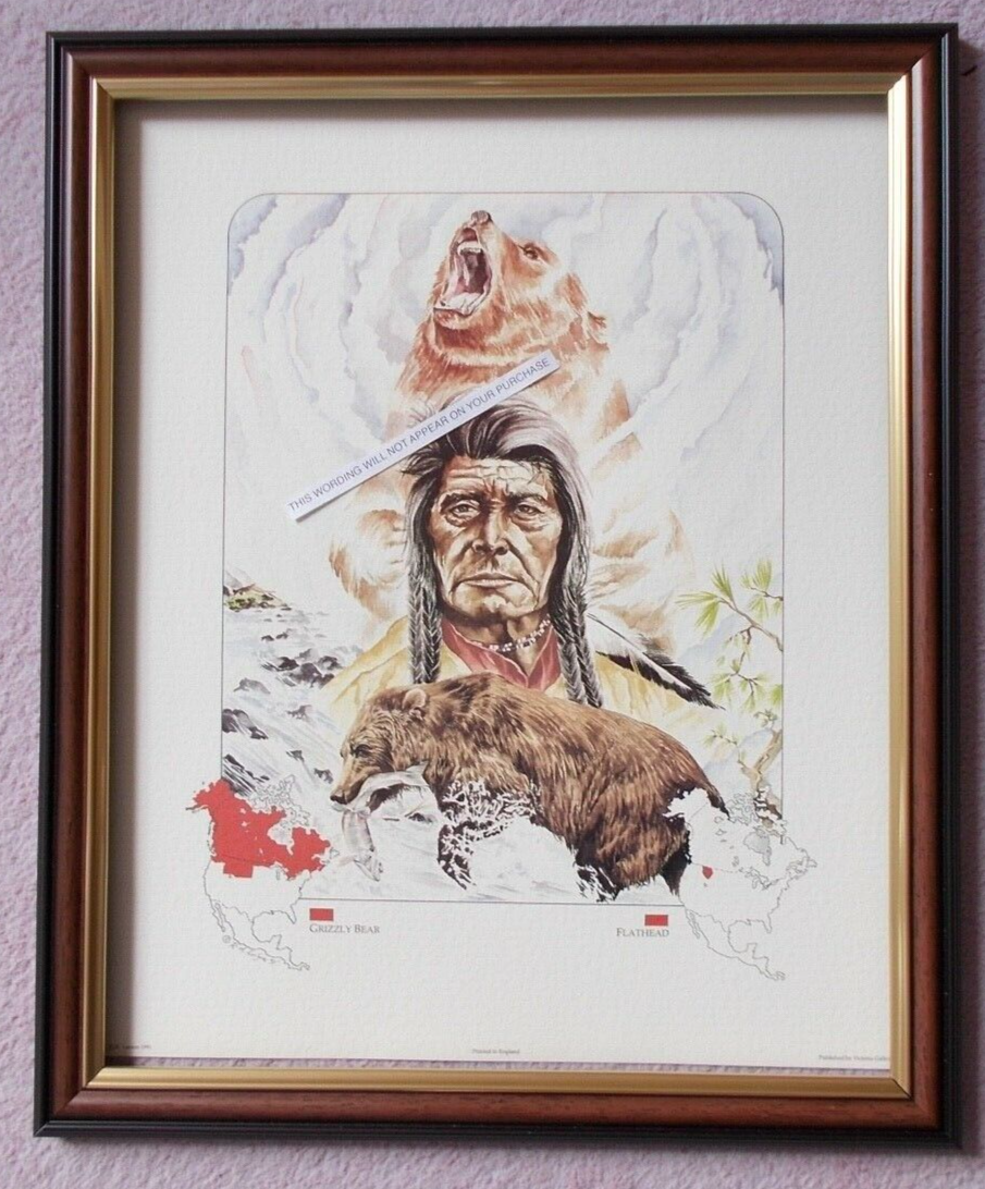 AMERICAN INDIAN PRINT FLATHEAD FRAMED | eBay