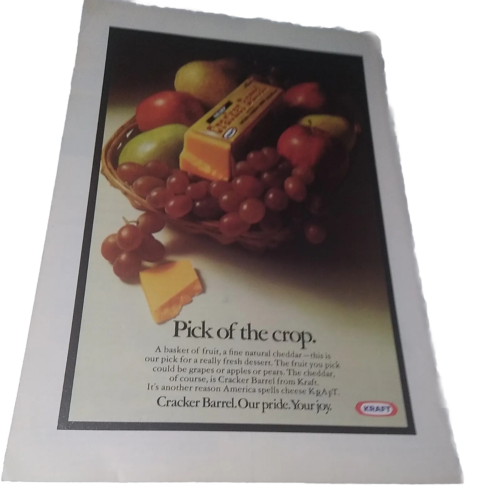Kraft Cracker Barrel Cheese Print Advertisement 1970s OR PICK ANY 3 ADS ...