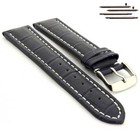 Men's Two-Piece Genuine Leather Watch Strap Band 18 20 22 24 26 28 30 ...
