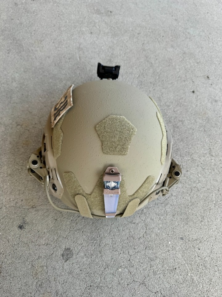 Ops Core Fast XR Tan Helmet XL w/ AMPS, Wilcox G24, IR V Lite, and AOR1 ...