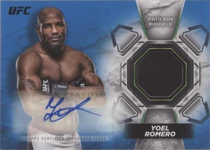 2018 Topps UFC Knockout - Knockout Autograph Relics Yoel Romero #KAR-YR ...