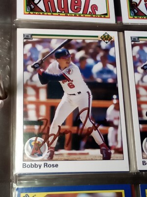 Bobby Rose Signed 1990 Upper DECK 77 IP Autograph Anaheim ANGELS ...