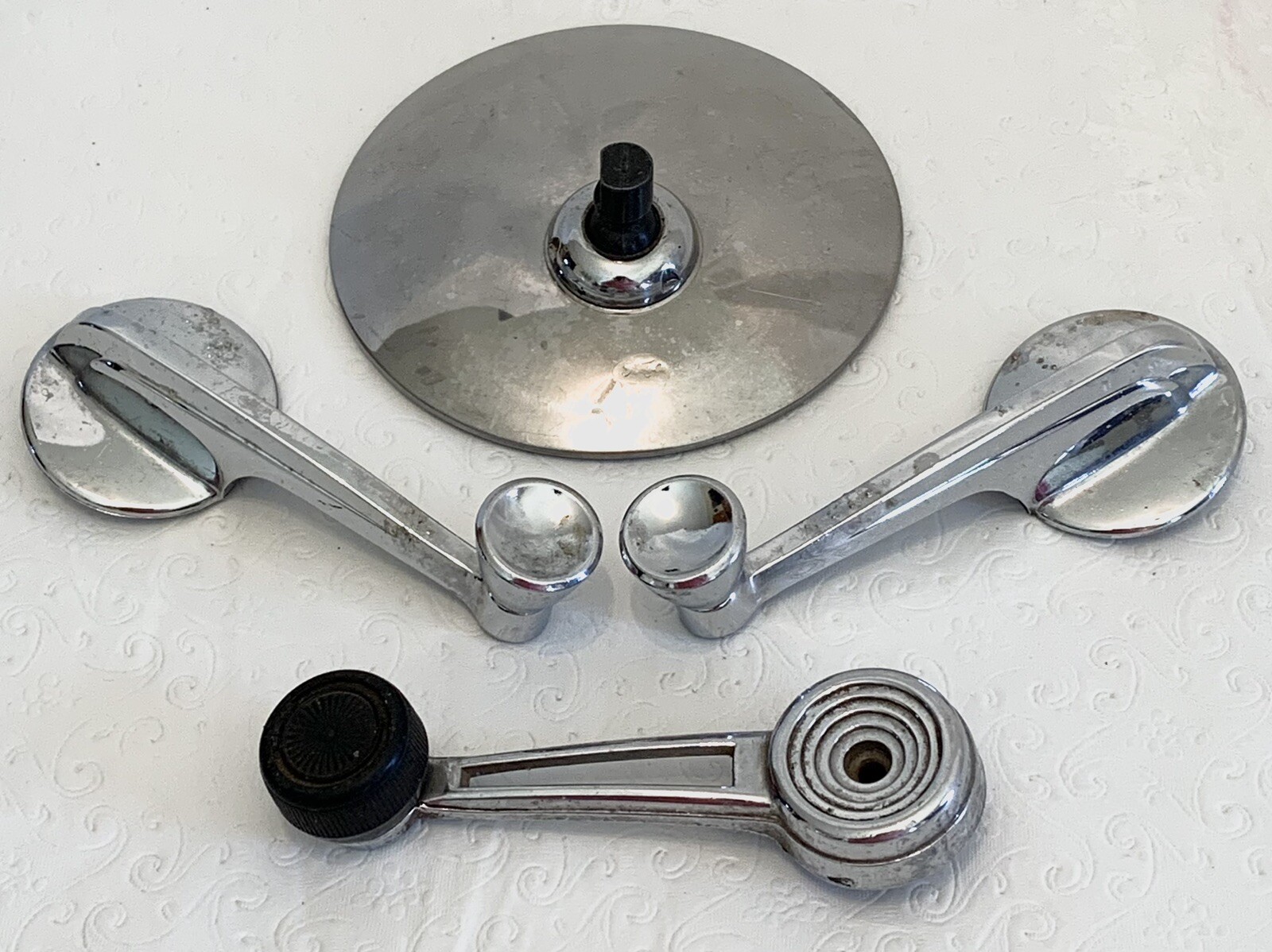 VTG FORD FOMOCO Parts Lot 3 WINDOW CRANK HANDLES & TINTED REAR VIEW ...