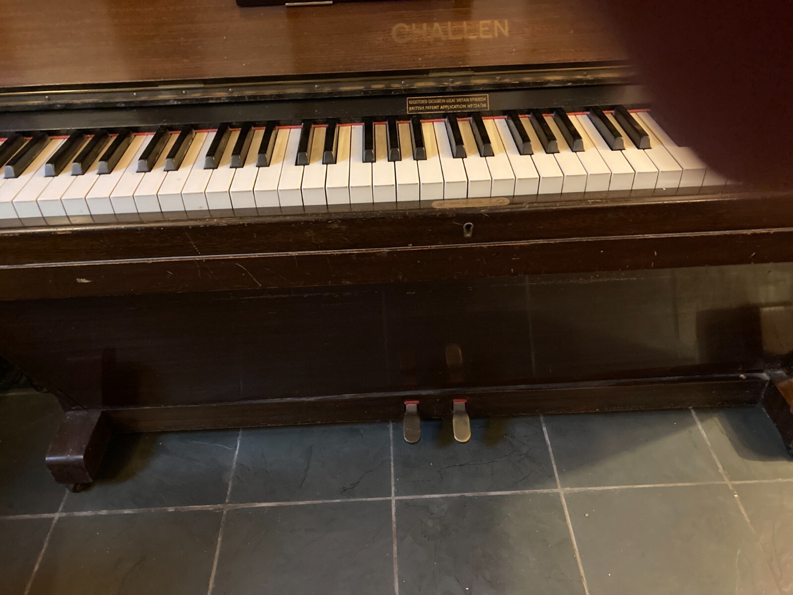 Beautiful full size Upright Overstrung English Piano made by Challen ...