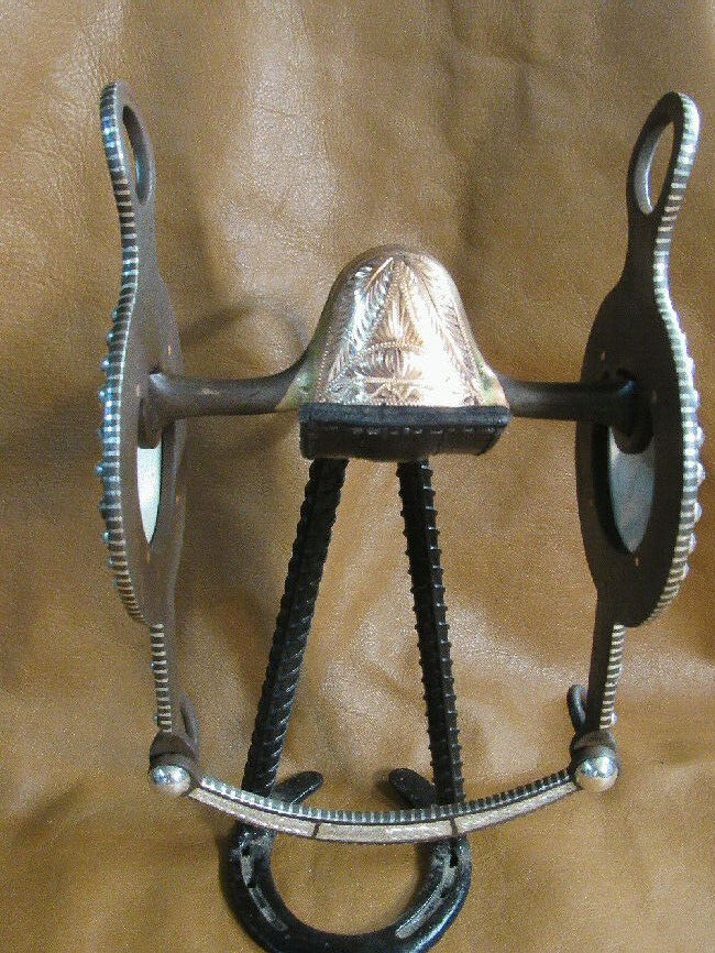 E Garcia Silver Bit Big Solid Concho Salinas Mouth Brown Finish | eBay