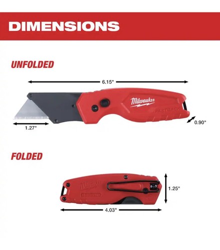 9 New Milwaukee Fast Back Razor Knives Box Cutters Lot Of 3 3 Packs (#7 ...