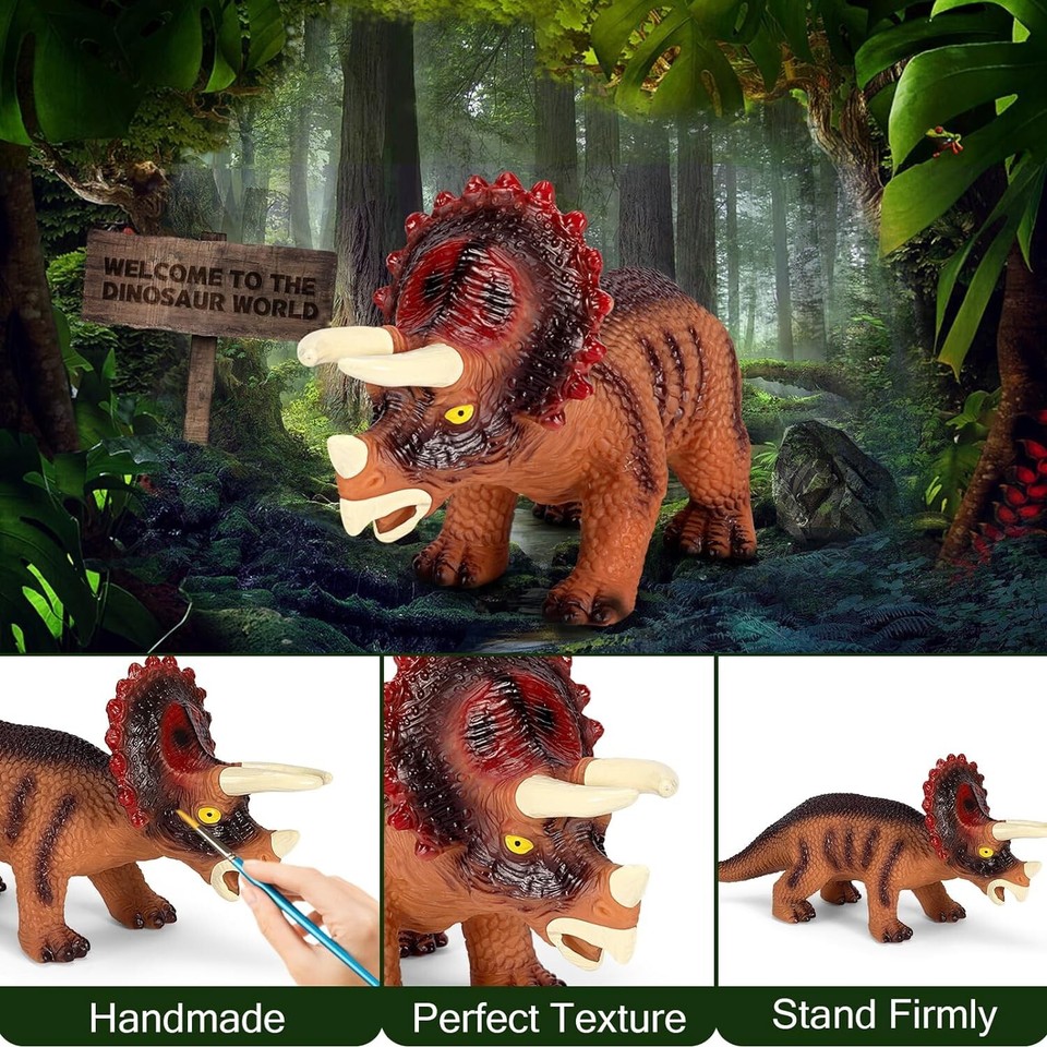 7 Piece Jumbo Dinosaur Toys for Kids Big Dinosaur Toys for Boys ...